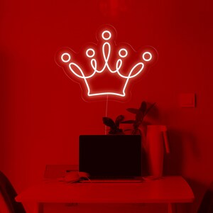 Queen Crown Neon Sign - Princess Neon Sign, Gift for Her, Girl Neon ...