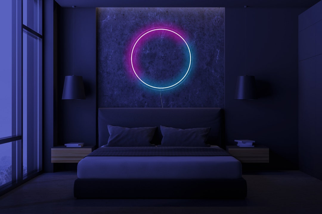 Circle Neon Sign - LED Neon Sign, Wall Decor, Wall Sign, Led Sign ...