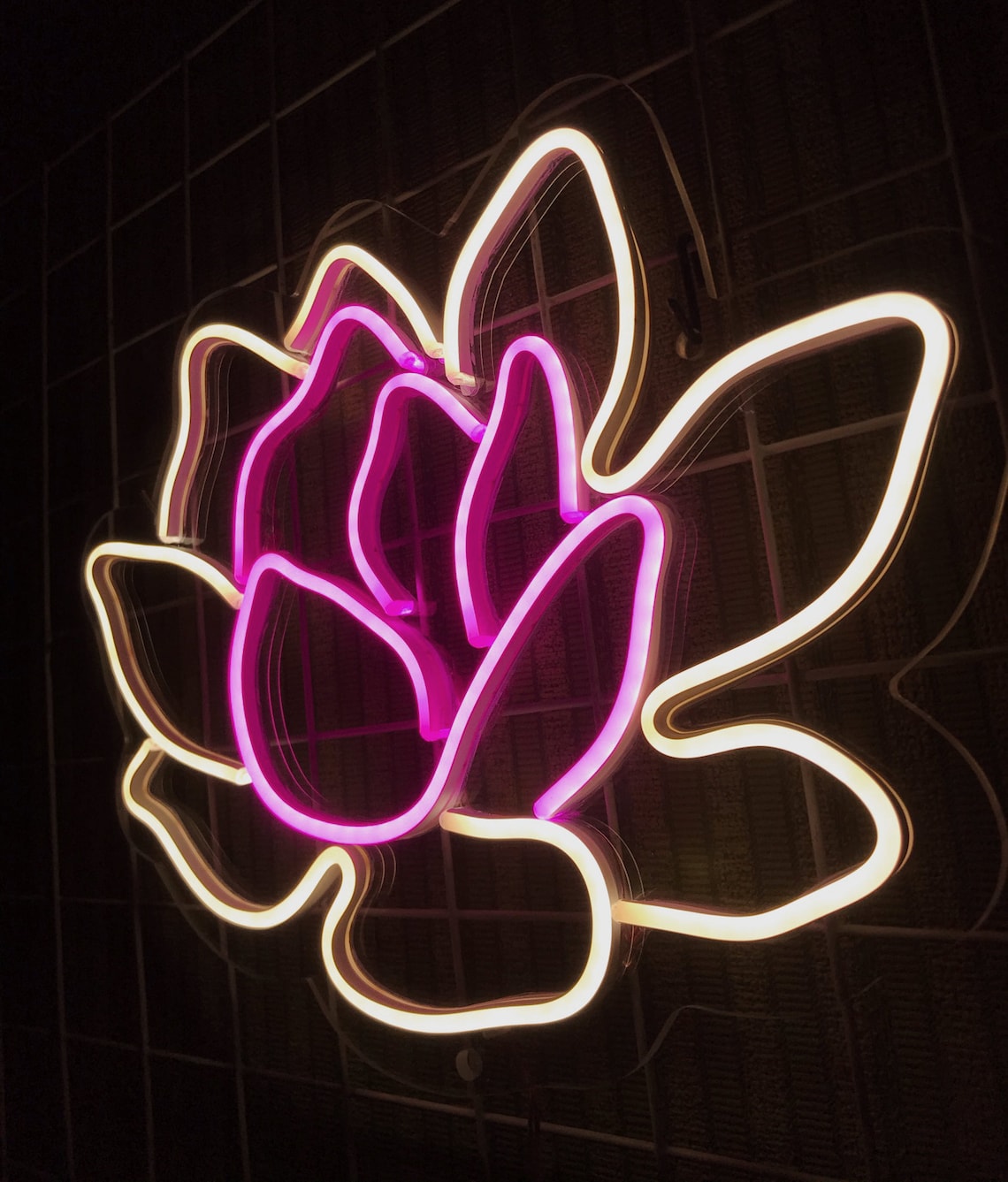 Lotus Neon Sign Neon Sign Light Lotus Flower Flower Neon - Etsy