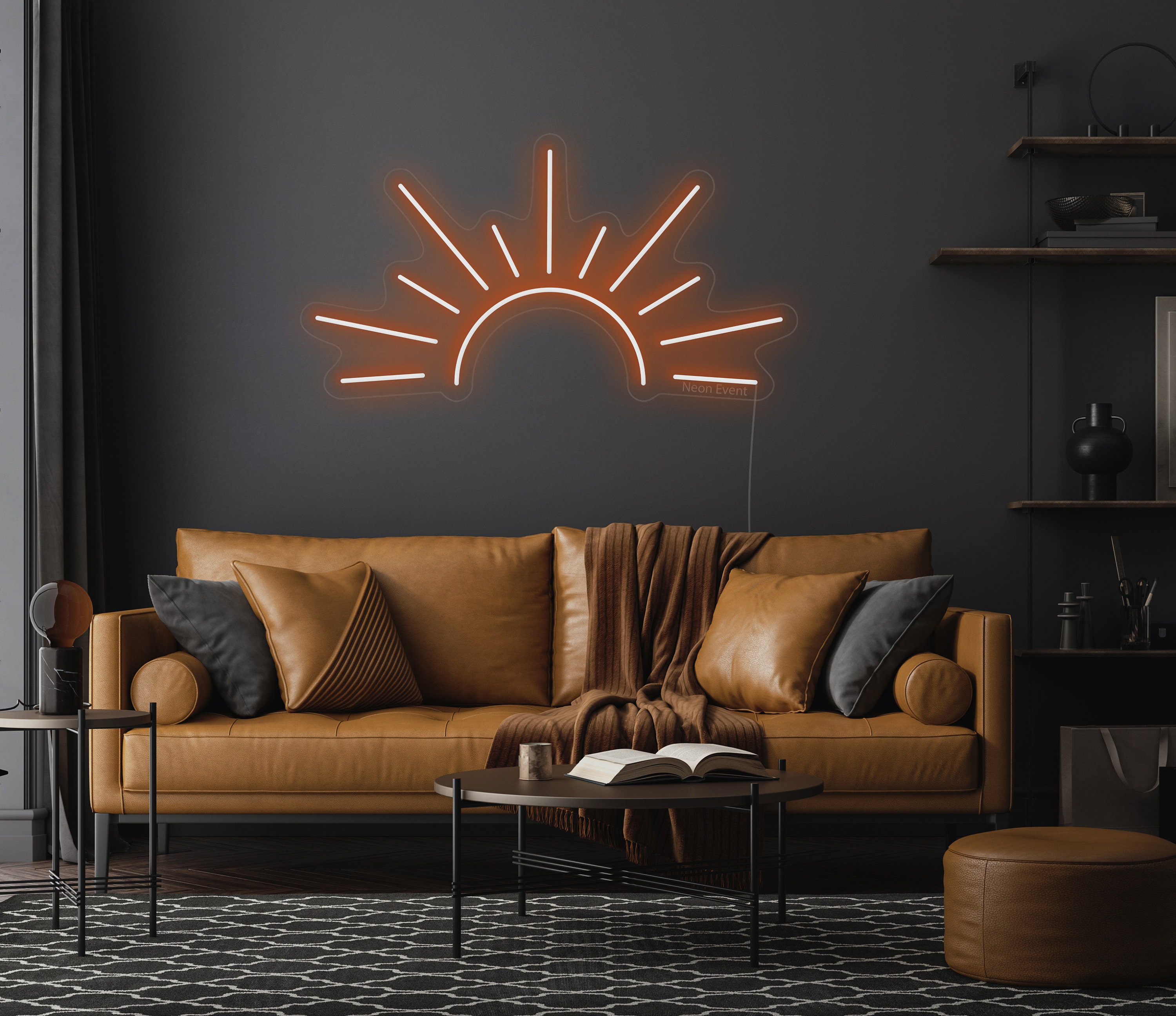 Sun Neon Sign - LED Neon Sign, Wall Decor, Wall Sign, Sunset Led Sign ...