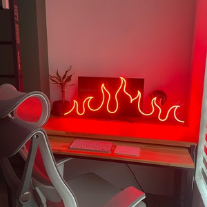 Fire Neon Sign - LED Neon Sign, Fire Neon Light, Hot Neon Sign ...
