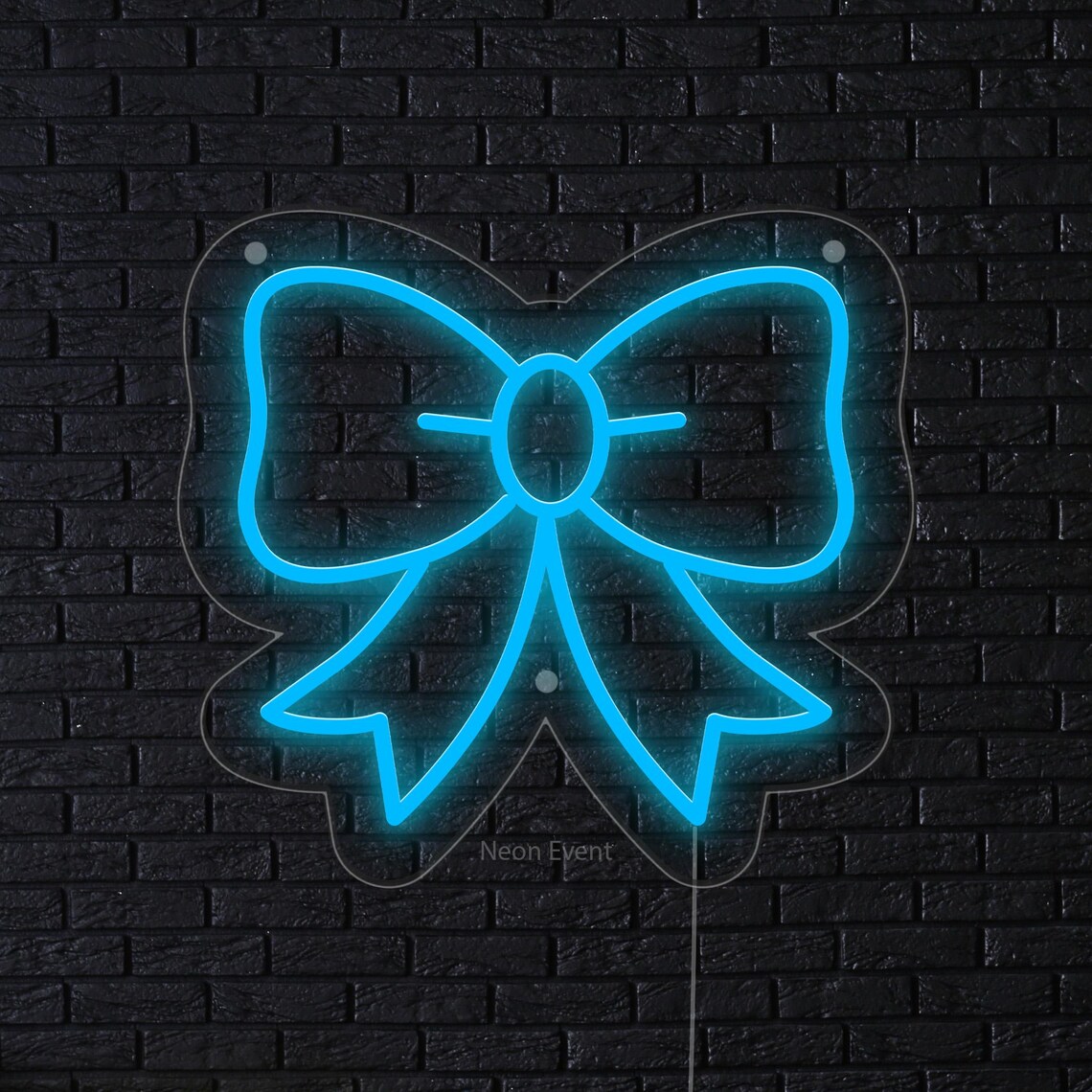 Bow Neon Sign, Cute Bow Sign, Сhristmas Bow for Your Home, New Year ...