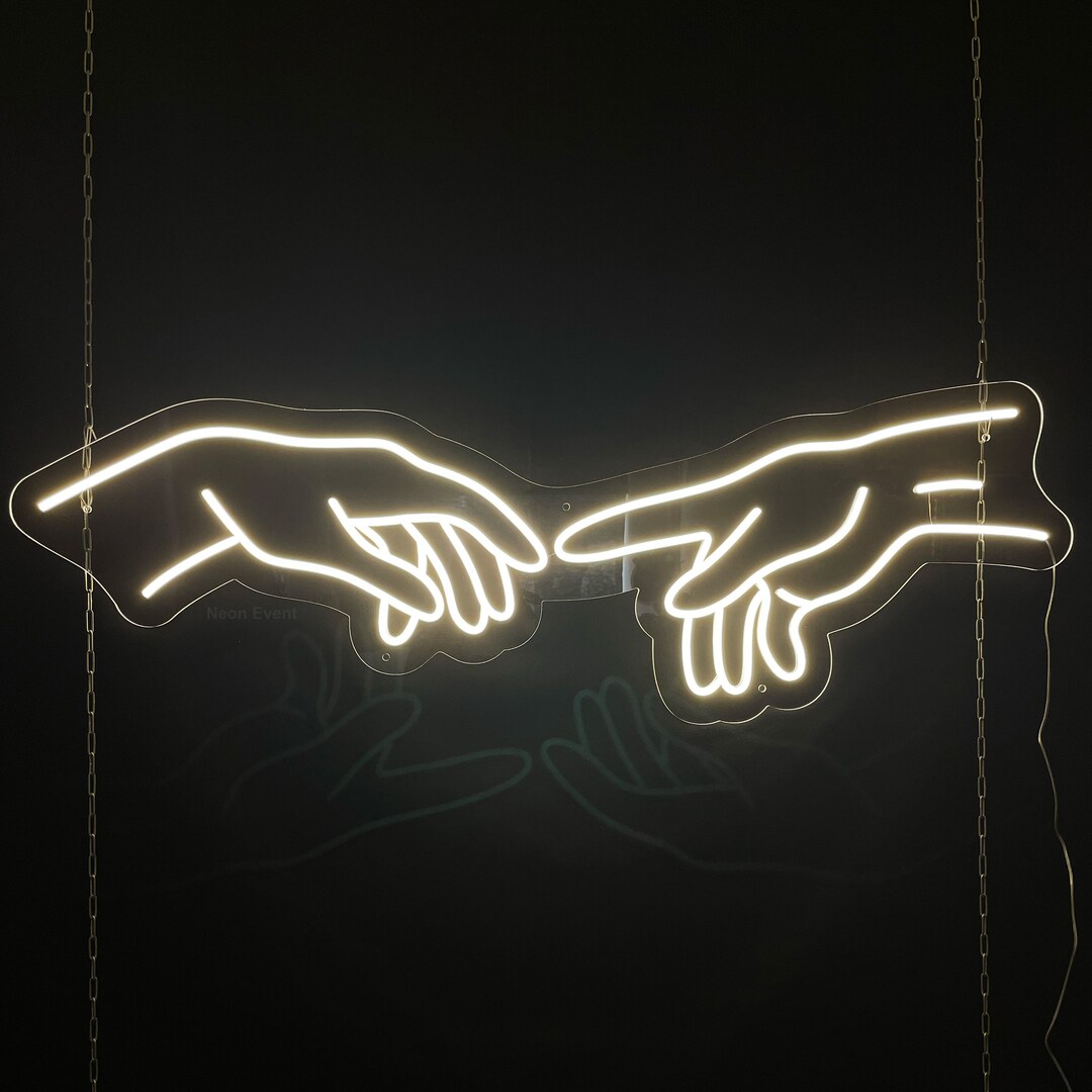 Hands Neon Sign, Hands of God Neon Sign, LED Neon Sign, Wall Decor,neon ...