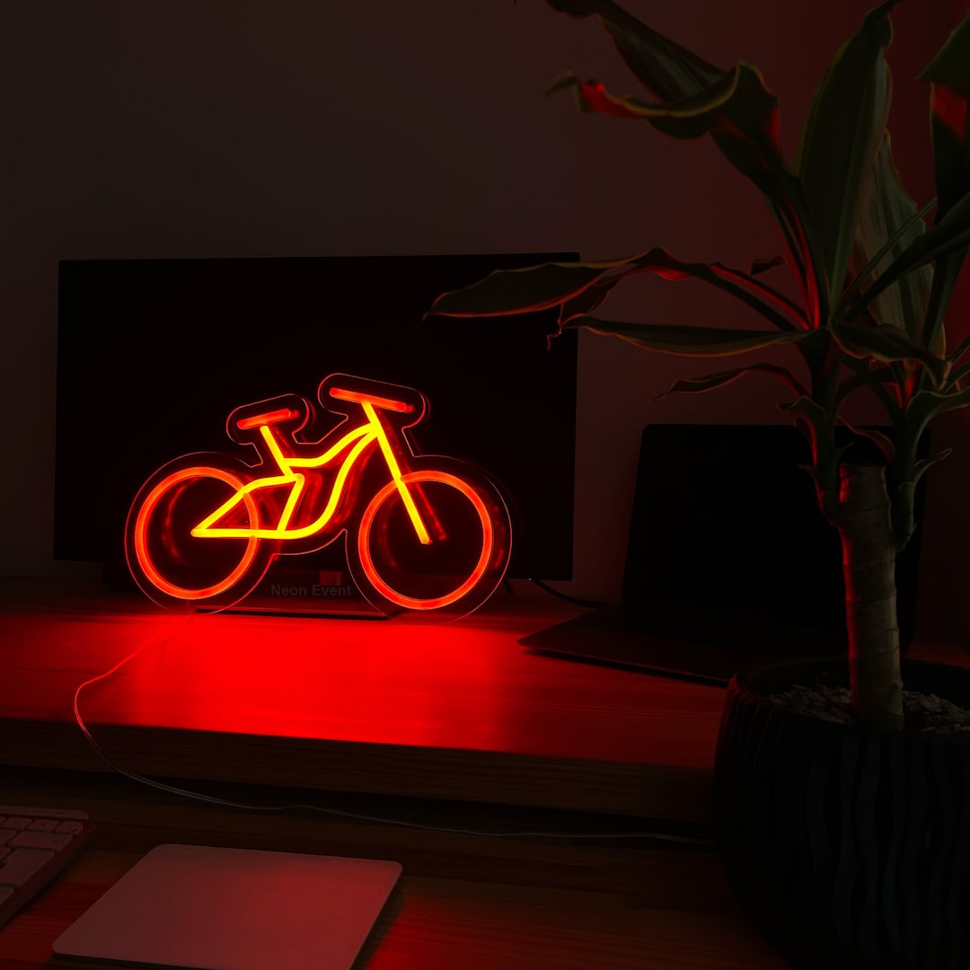 Bicycle Neon Sign, Bike Neon Sign, Neon Bike Sign, Gift for Him, Sport ...