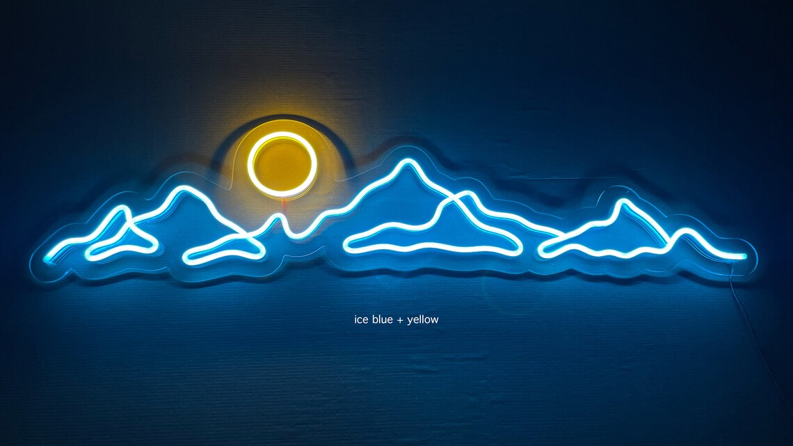 Mountains Neon Sign LED Neon Sign Wall Decor Wall Sign - Etsy