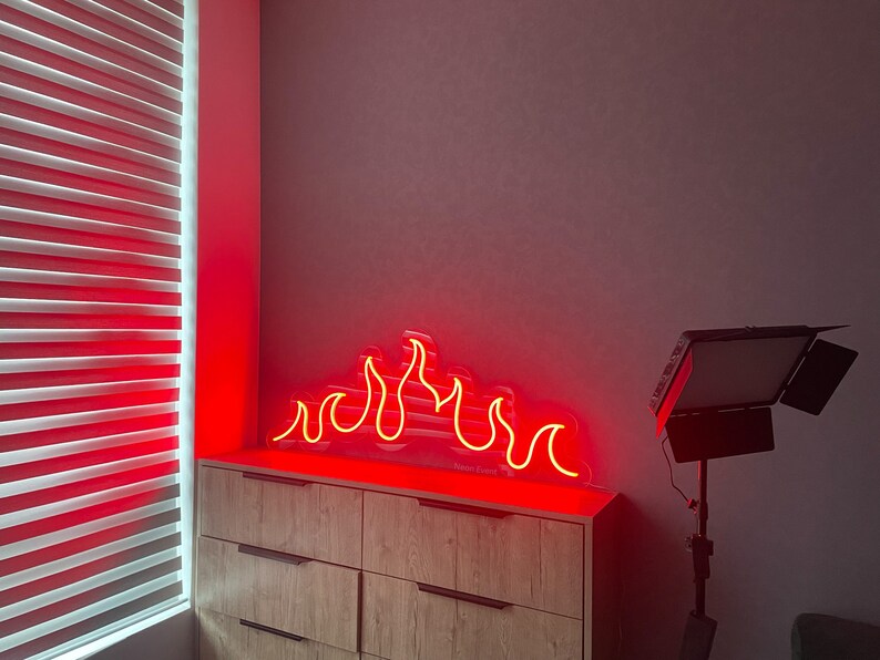 Fire Neon Sign - LED Neon Sign, Fire Neon Light, Hot Neon Sign ...