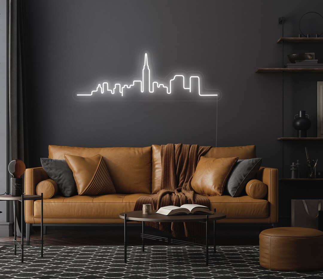 City Neon Sign - LED Neon Sign, Wall Decor, Wall Sign, City Led Sign ...