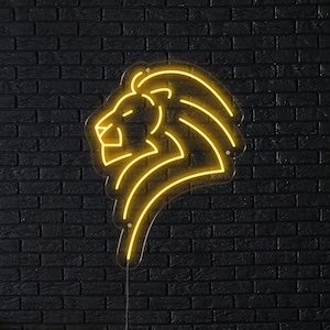 Lion Neon Sign, Animal Neon Light Kids Room Decor, Nature Led Sign ...