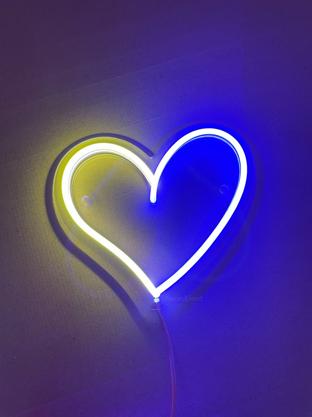 Heart Neon Sign - Heart LED Neon Sign, Gift for Her, Girl Sign Neon ...