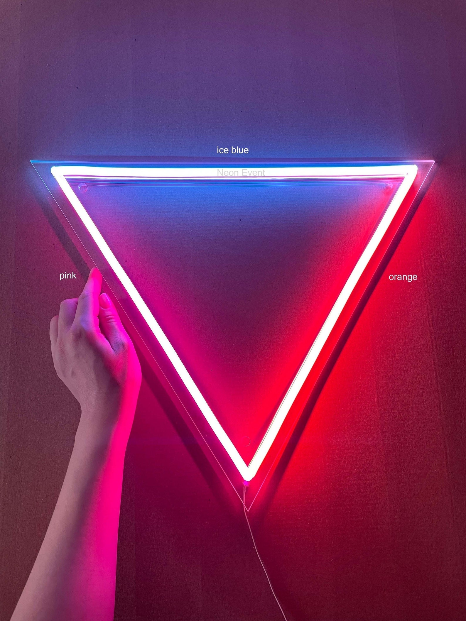 Triangle Neon Sign LED Neon Sign Wall Decor Wall Sign Led - Etsy