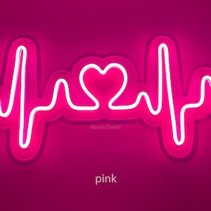 Heartbeat Neon Sign - LED Neon Sign, Wall Decor, Wall Sign, Love Led ...