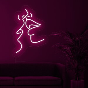 Kiss Led Neon Sign - Romantic Kiss LED Neon Sign, Gift for Her, Gift ...