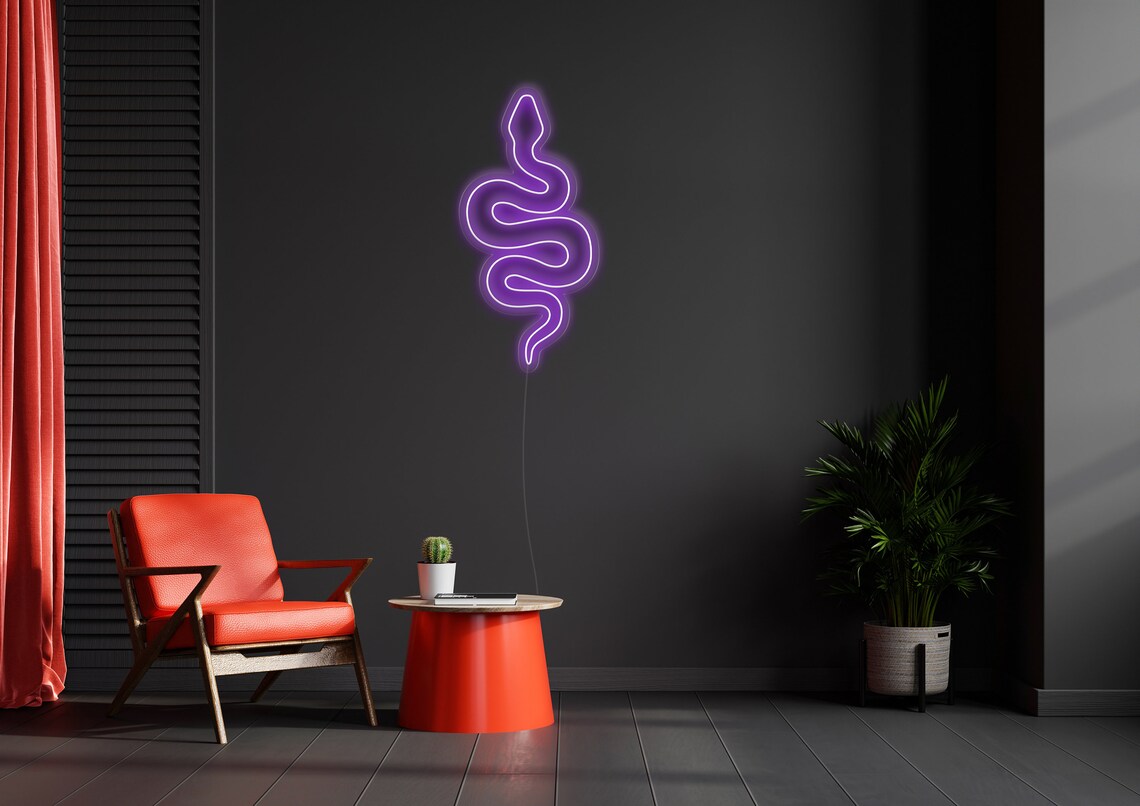 Snake Neon Sign LED Neon Sign Wall Decor Wall Sign Snake | Etsy