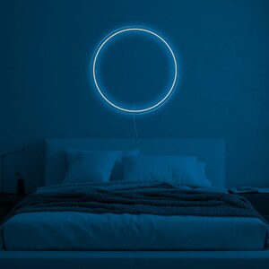 Circle Neon Sign - LED Neon Sign, Wall Decor, Wall Sign, Led Sign ...