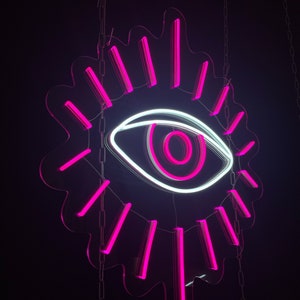Eye Neon Sign - LED Neon Sign, Wall Decor, Wall Sign, Eyes Led Sign ...