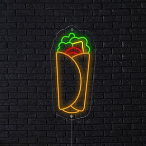 Shawarma Neon Sign, Doner Kebab Neon, Burritos Neon, Food Neon Sign ...