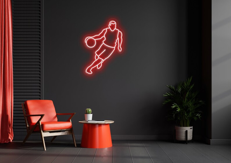 Basketball Player Neon Sign LED Neon Sign Wall Decor Wall | Etsy