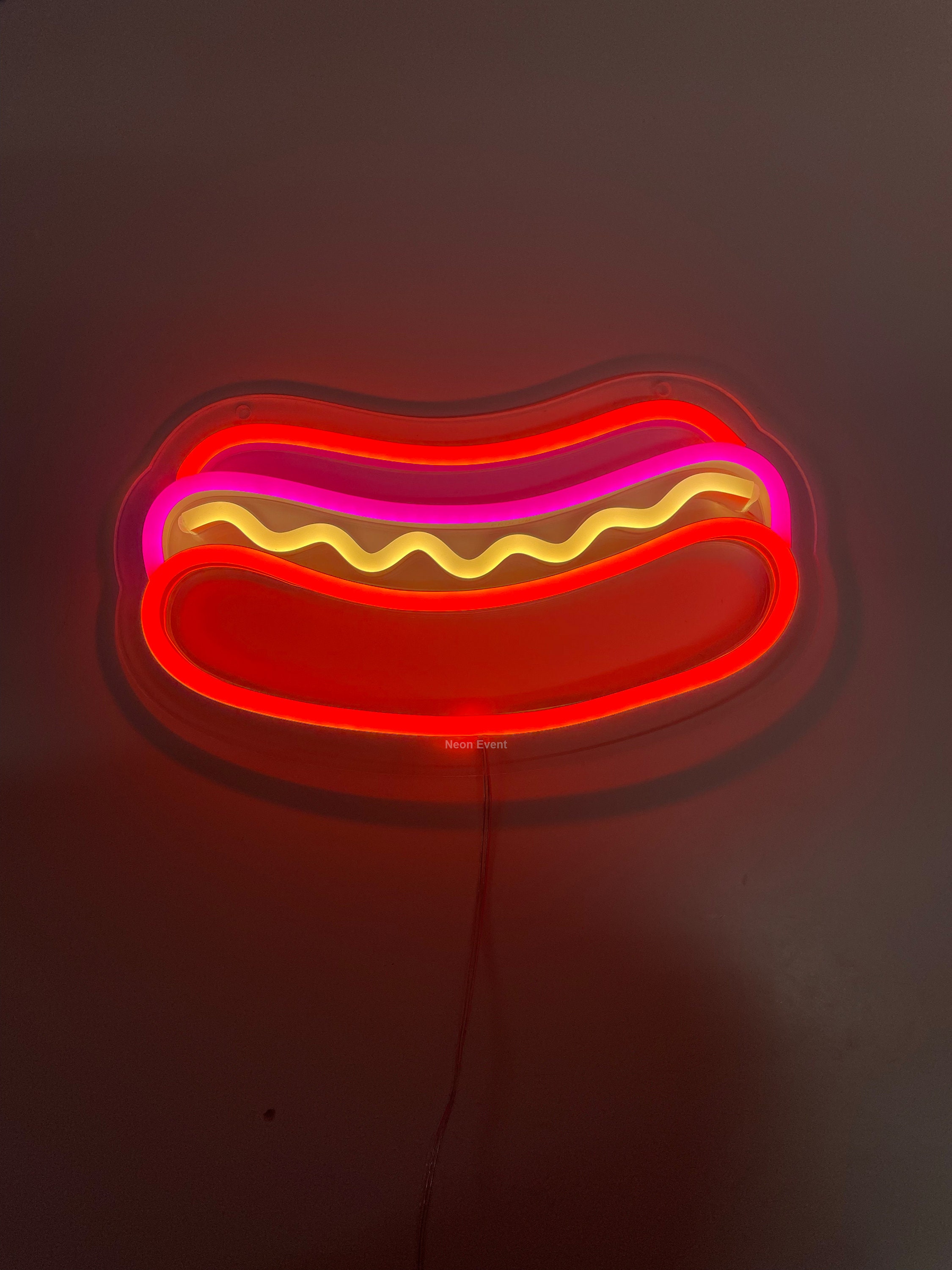 Hot Dog Led Neon Sign - Food Neon Sign, Neon Bar Sign, Wall Decor, Wall ...