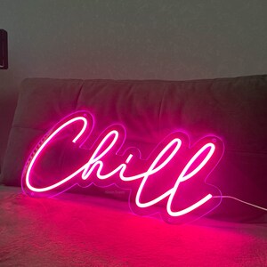 Chill Neon Sign - Chill Wall Sign, Relax Neon Sign, Beauty Salon Light ...