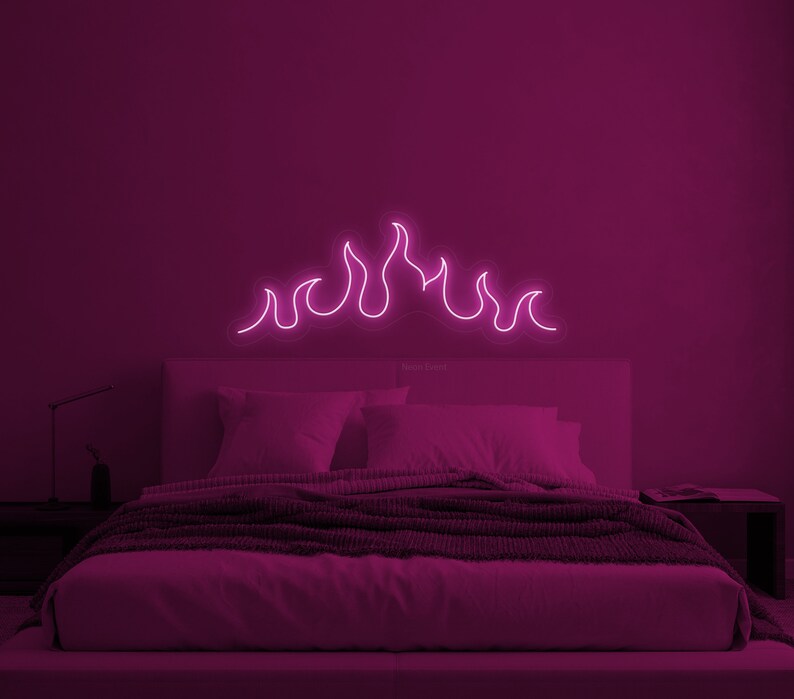 Fire Neon Sign LED Neon Sign, Fire Neon Light, Hot Neon Sign, Fireplace ...