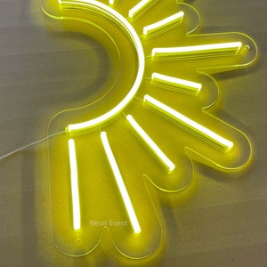 Sun Neon Sign - LED Neon Sign, Wall Decor, Wall Sign, Sunset Led Sign ...