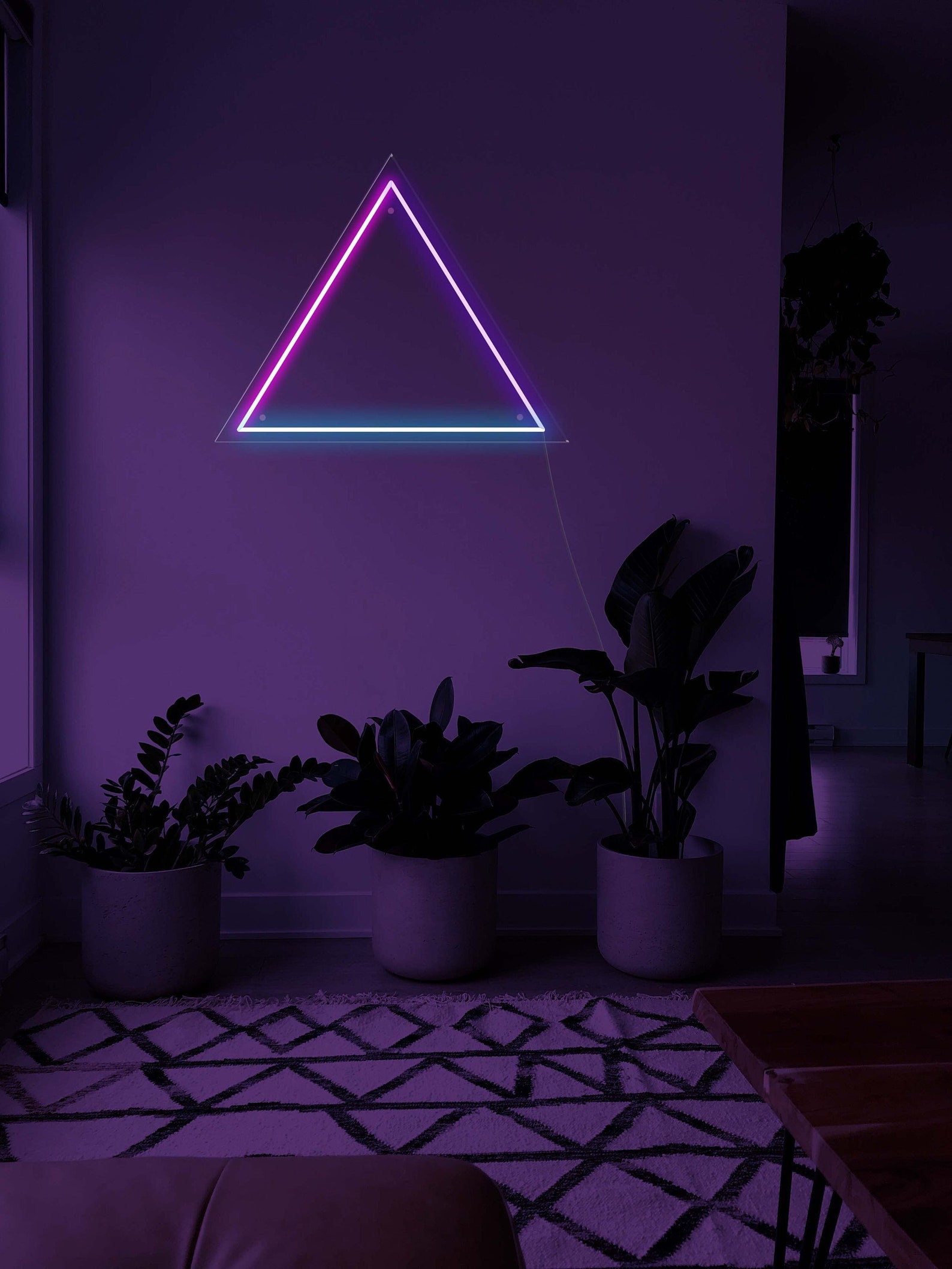 Triangle Neon Sign LED Neon Sign Wall Decor Wall Sign Led - Etsy