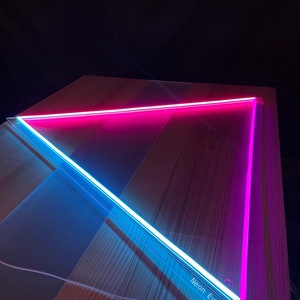 Triangle Neon Sign - LED Neon Sign, Wall Decor, Wall Sign, Led Sign ...