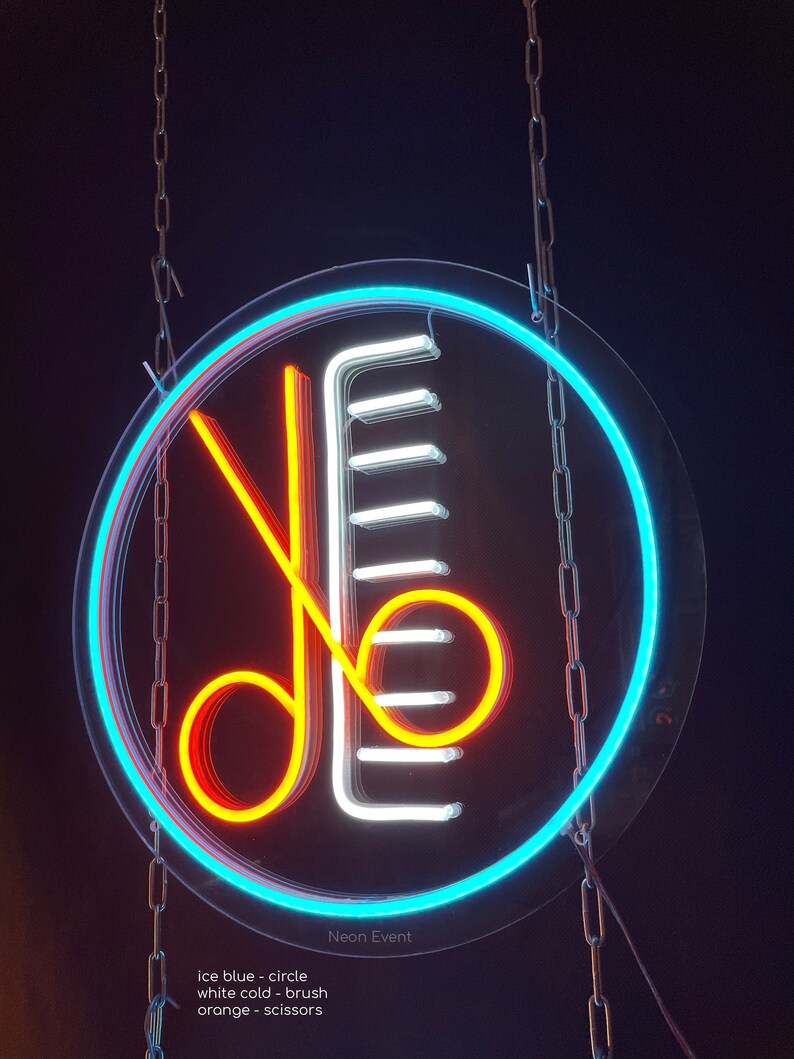 Hair Salon Neon Sign Scissors Neon Sign, Barbershop Neon Sign, Beauty ...