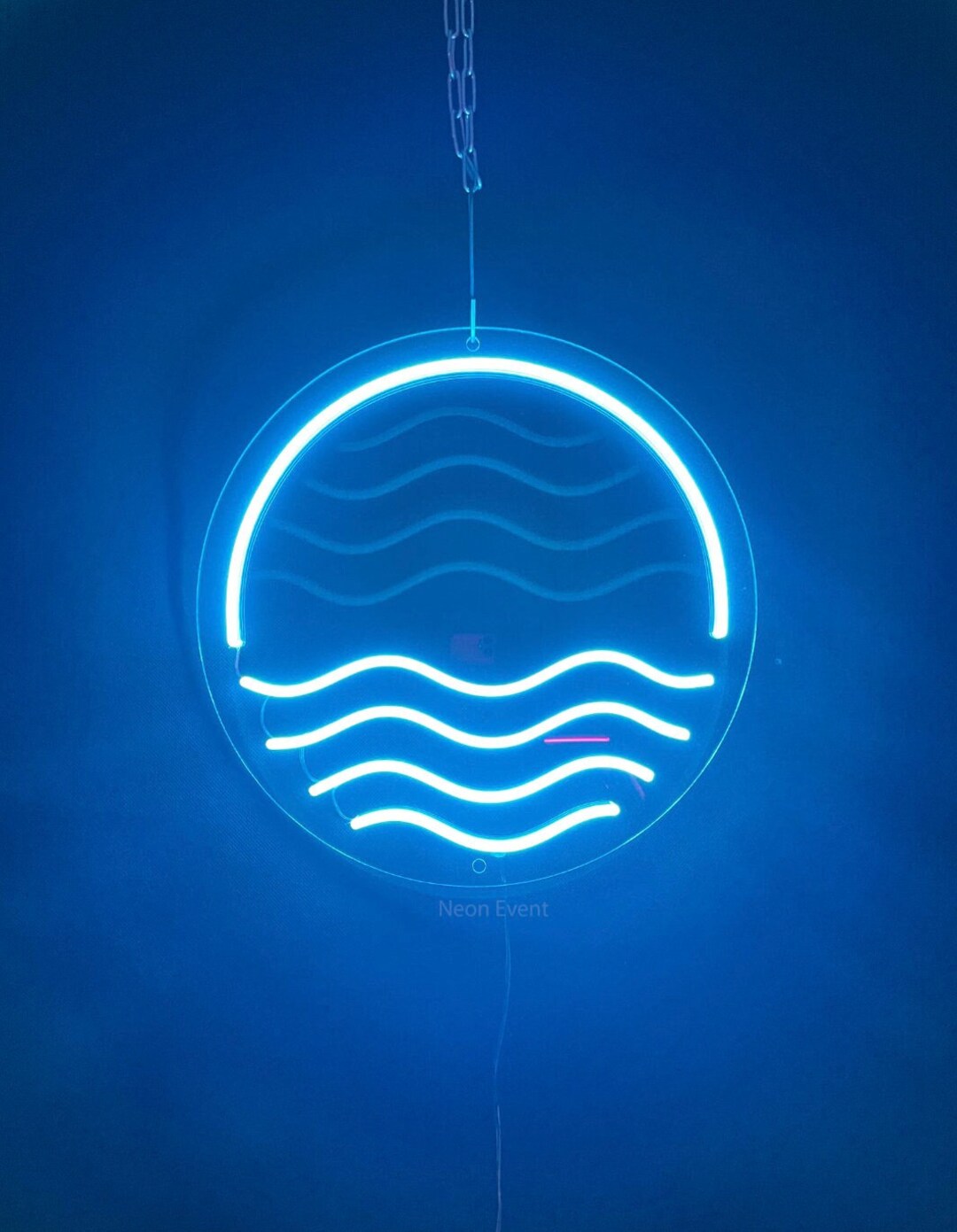 Sun Neon Sign - LED Neon Sign, Wall Decor, Wall Sign, Sunset Led Sign ...