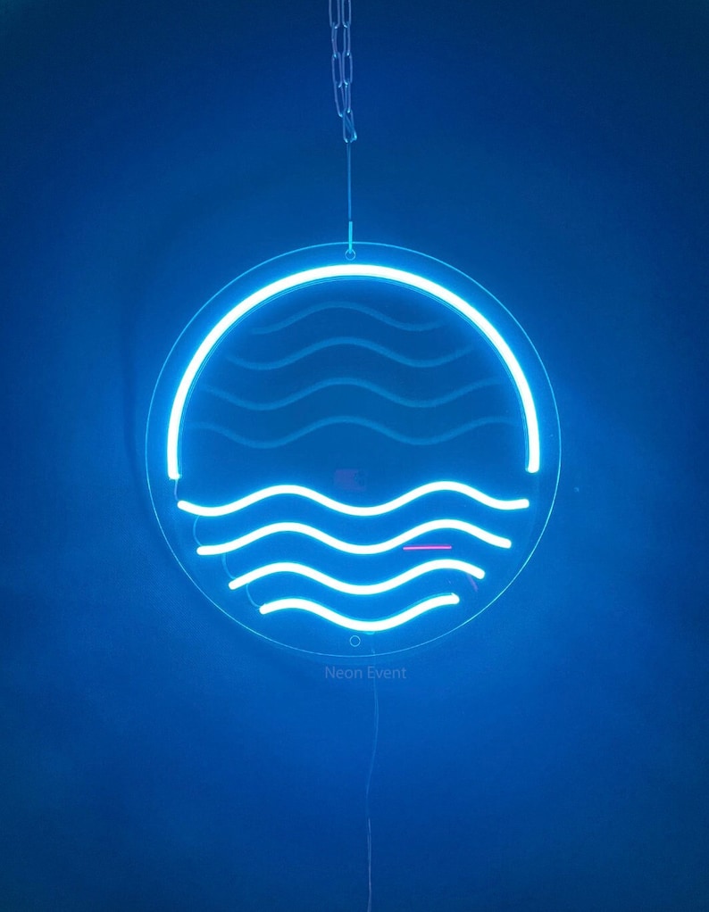 Sun Neon Sign LED Neon Sign Wall Decor Wall Sign Sunset - Etsy