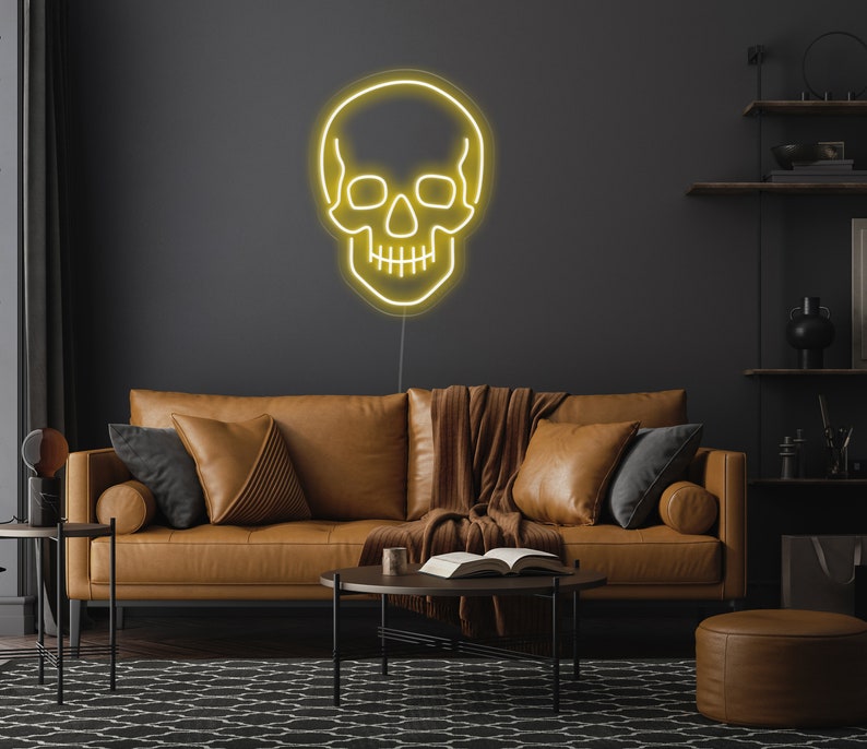 Skull Neon Sign Skeleton LED Neon Sign Gift for Him Head - Etsy