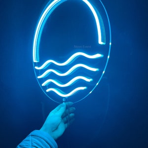 Sun Neon Sign - LED Neon Sign, Wall Decor, Wall Sign, Sunset Led Sign ...