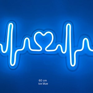 Heartbeat Neon Sign - LED Neon Sign, Wall Decor, Wall Sign, Love Led ...