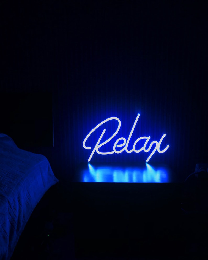 Relax neon sign relax led sign relax led light led sign | Etsy