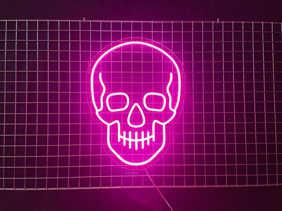 Skull Neon Sign - Skeleton LED Neon Sign, Gift for Him, Head Sign Neon ...