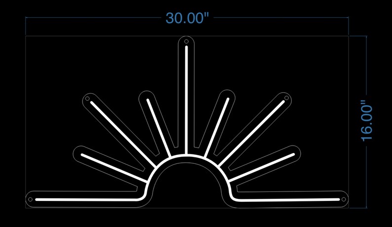 Sun Neon Sign LED Neon Sign Wall Decor Wall Sign Sunset | Etsy