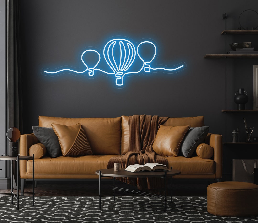 Balloons Neon Sign - Ball Neon Sign, Wall Decor, Wall Sign, Fly Led ...