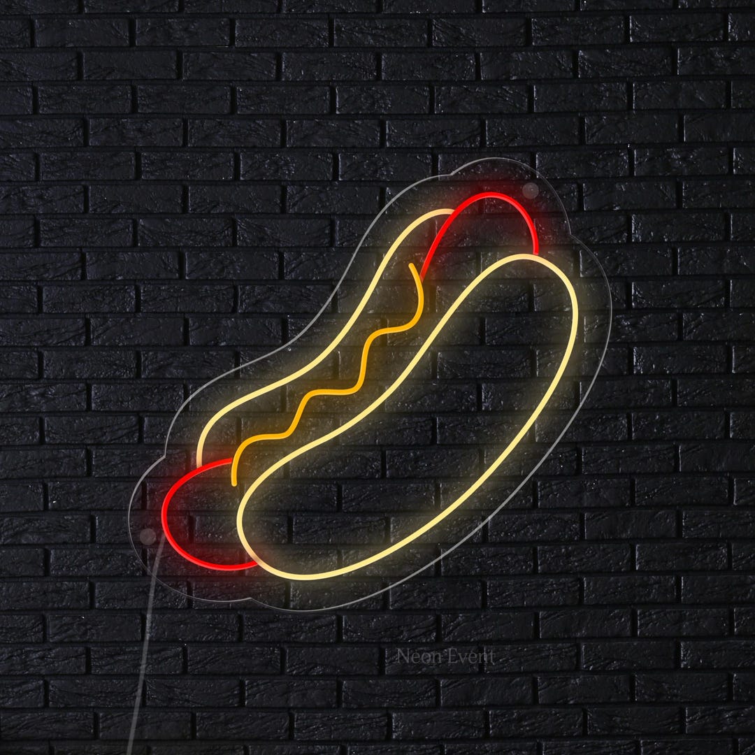 Hot Dog Neon Sign, Food Neon Sign, Fast Food Led Sign, Cafe Neon Sign ...
