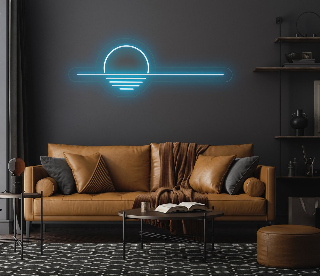 Sun Neon Sign - LED Neon Sign, Wall Decor, Wall Sign, Sunset Led Sign ...