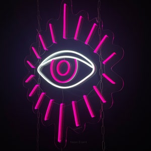 Eye Neon Sign - LED Neon Sign, Wall Decor, Wall Sign, Eyes Led Sign ...
