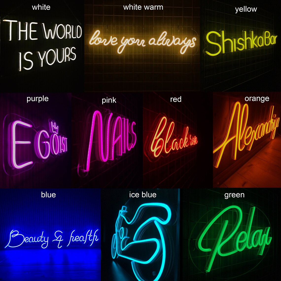 Rainbow Neon Sign LED Neon Sign Wall Decor Wall Sign Kids - Etsy