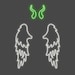 Angel and Devil LED Neon Sign, Wings Neon Sign, Wings Halo Neon, Wings ...