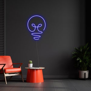 Light Bulb Sign - LED Neon Sign, Wall Decor, Wall Sign, Light Neon Sign ...