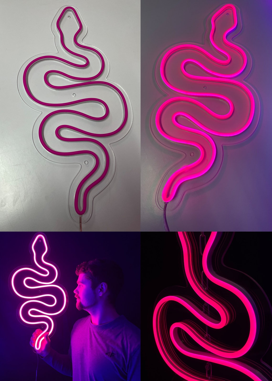 Snake Neon Sign LED Neon Sign Wall Decor Wall Sign Snake - Etsy