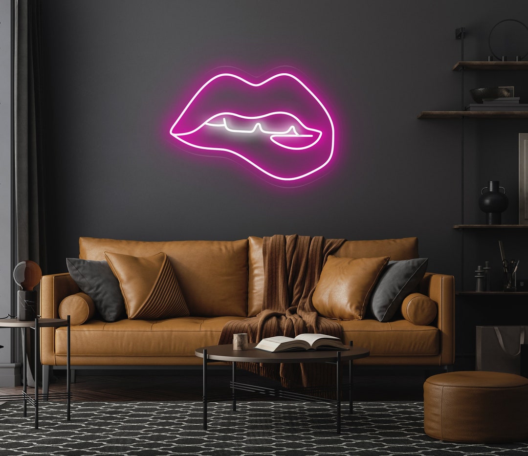 Lips Neon Sign Lips Girl LED Neon Sign, Gift for Her, Girl Lips Neon ...