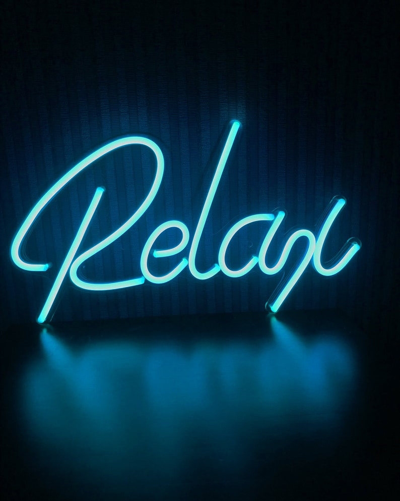 Relax neon sign relax led sign relax led light led sign | Etsy