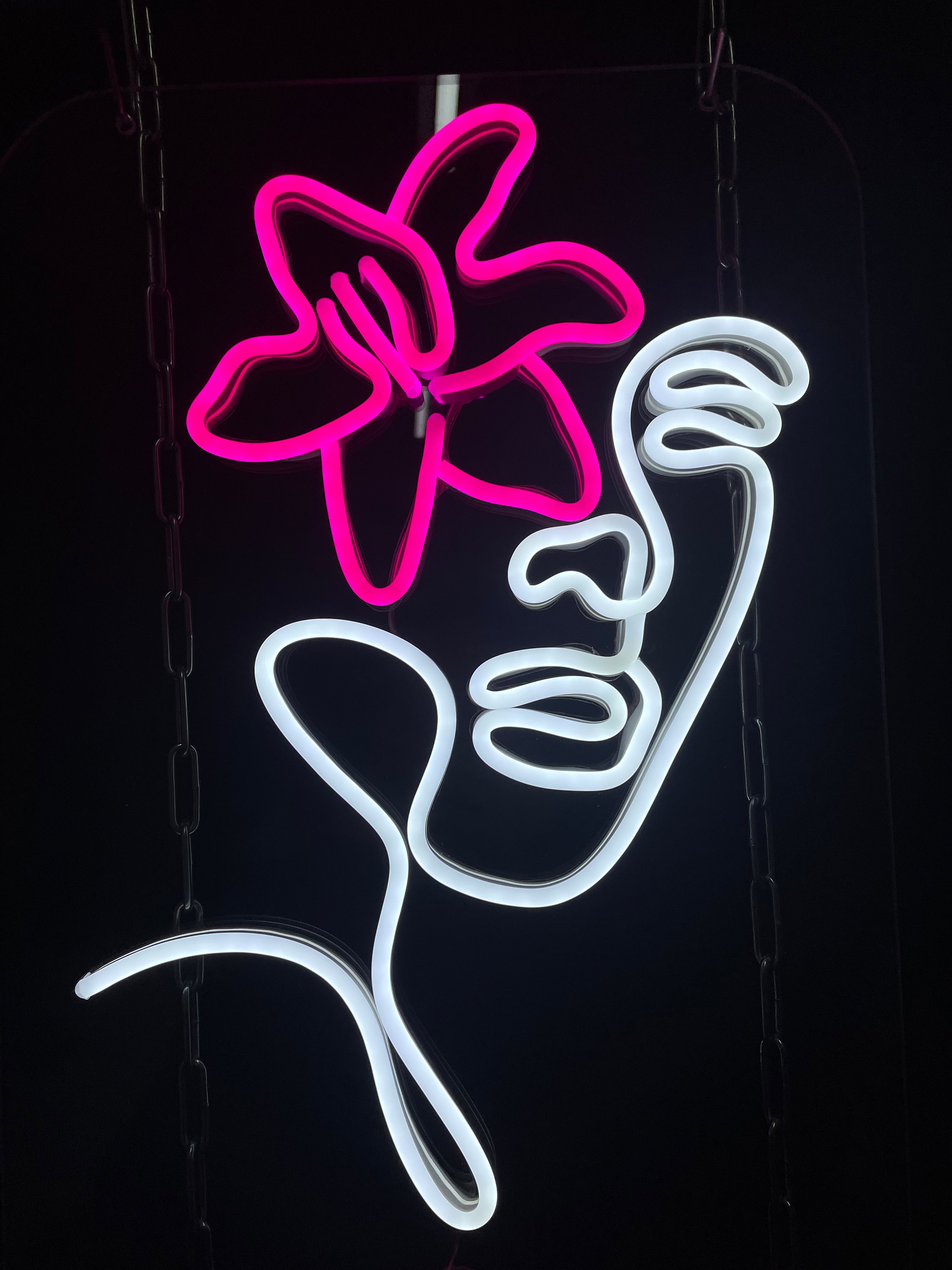 Girl Neon Sign - Flower Girl LED Neon Sign, Gift for Her, Girl Flower ...