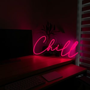 Chill Neon Sign - Chill Wall Sign, Relax Neon Sign, Beauty Salon Light ...