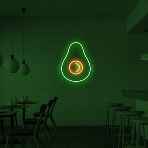 Avocado Neon Sign, Avocado Led Sign - Neon Home Sign, Wall Decor, Wall ...