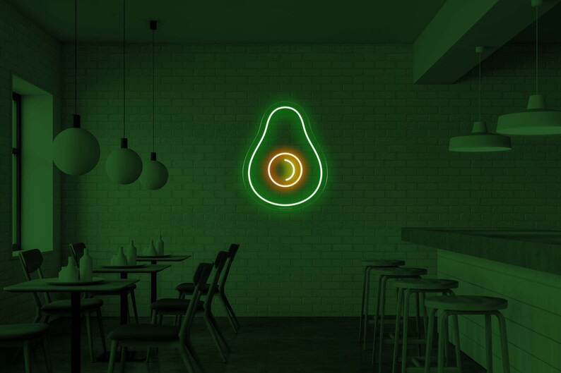Avocado Neon Sign Avocado Led Sign Neon Home Sign Wall - Etsy